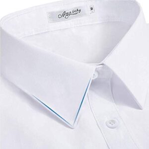 Joyci Men's Business Fake Collar Pure Cotton Dickey Collar Solid Color (White)