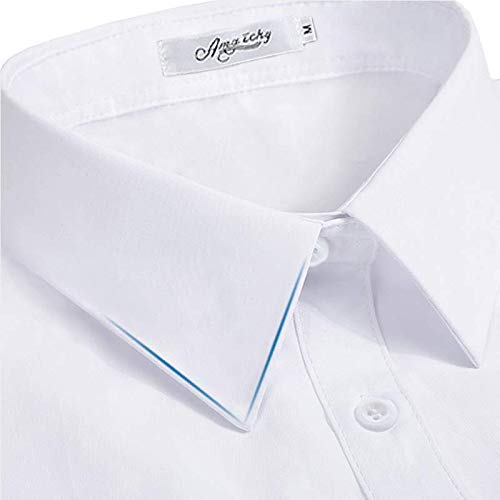 Joyci Men's Business Fake Collar Pure Cotton Dickey Collar Solid Color (White)