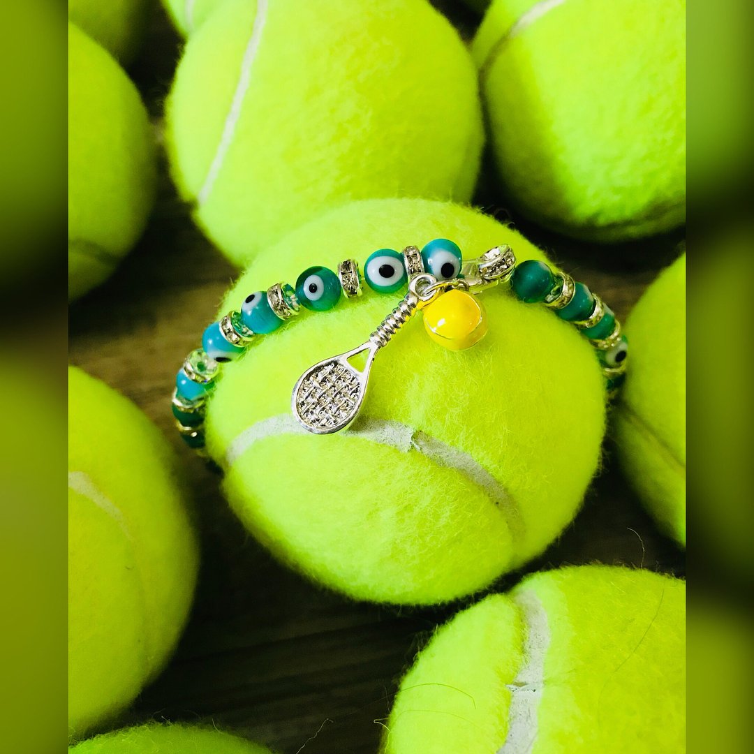 Tennis Karma Bracelet - Great Tennis Gift for Women (Turquoise)