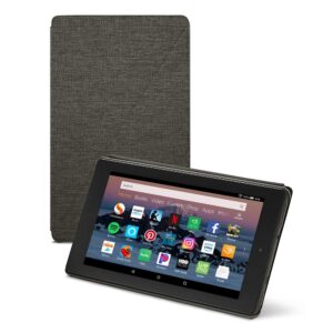 amazon fire hd 8 tablet case (compatible with 7th and 8th generation tablets, 2017 and 2018 releases), charcoal black