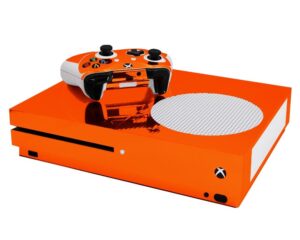 orange chrome mirror - vinyl decal mod skin kit by system skins - compatible with microsoft xbox one slim (xb1 slim)