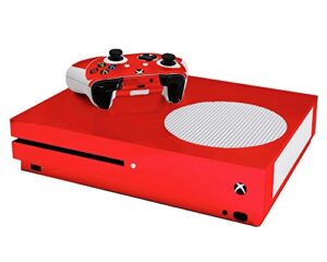 rockin red - vinyl decal mod skin kit by system skins - compatible with microsoft xbox one slim (xb1 slim)