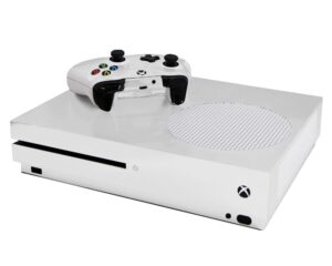 winter white - vinyl decal mod skin kit by system skins - compatible with microsoft xbox one slim (xb1 slim)