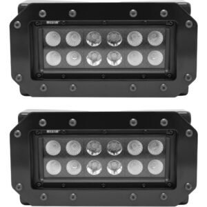 westin automotive products 57-0025 black hdx flush mount b-force led light kit