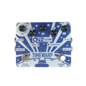 cnz audio time warp - multi-delay guitar effects pedal, dual input & output