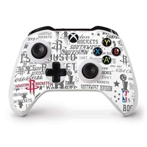 skinit decal gaming skin compatible with xbox one s controller - officially licensed nba houston rockets historic blast design