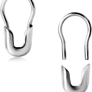 Luxe Modz BodyJewelryOnline Septum Cartilage Ring, Unique Safety Pin Design, Shaft Measures 16G (1.2mm), Length 5/16"(8mm), Standard Nose Piercings, Surgical Steel, Hypoallergenic, Scratch-Resistant