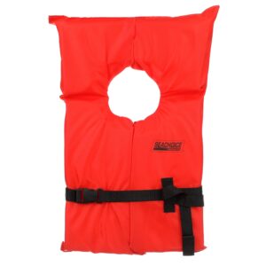 seachoice 85520 life vest, type ii personal flotation device â€“ orange â€“ adult