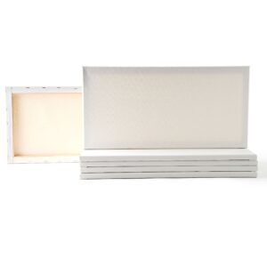 6 count 10” x 20” super value canvas by artist's loft necessities - acid free cotton canvas for paint, acrylic, & oils - 1 pack