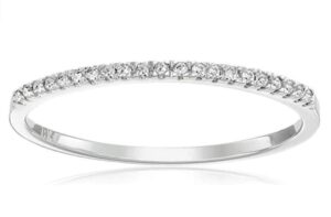 10k white gold thin diamond wedding band (1/7 cttw, i-j color, i2-i3 clarity)