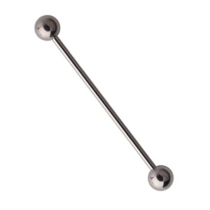 ruifan 1pc grade 23 titanium industrial barbell cartilage earring body piercing 14 gauge 1.5 inch(38mm)