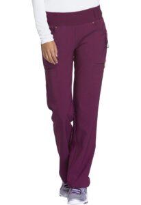 cherokee iflex ck002 mid rise pull-on pant wine 2xl petite