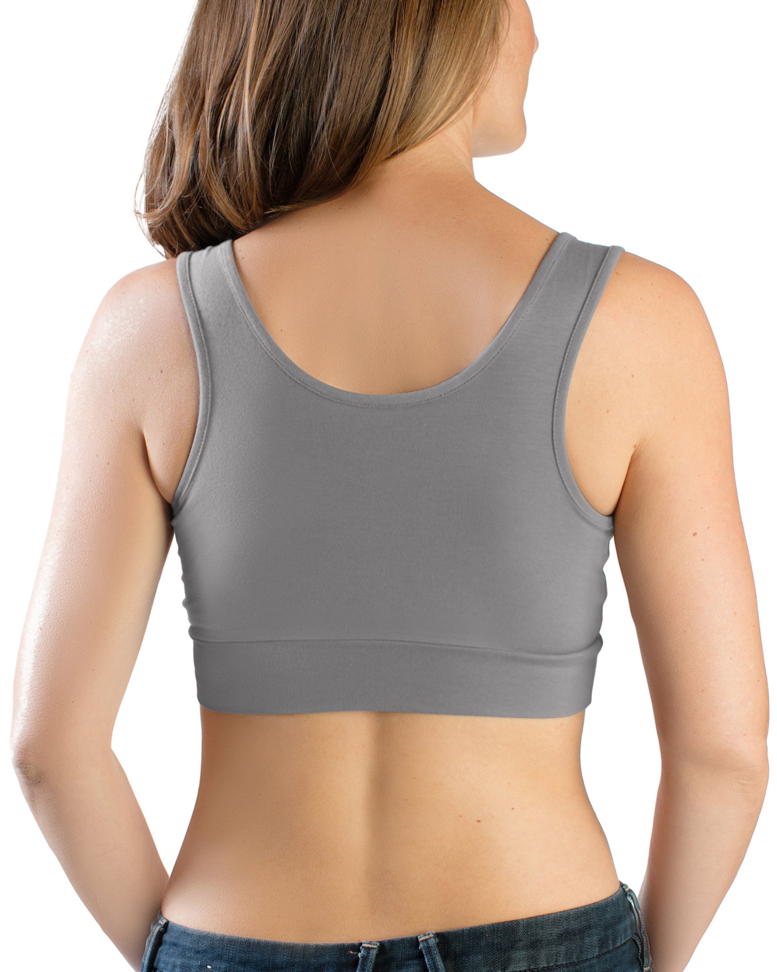 Kindred Bravely Organic Cotton Maternity & Nursing Sleep Bra | Wireless Cotton Bras for Women (Grey, Medium)