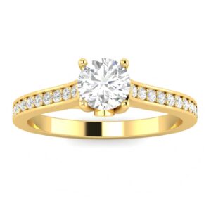 1/2ctw diamond engagement ring in 10k yellow gold (h-i, i2-i3)