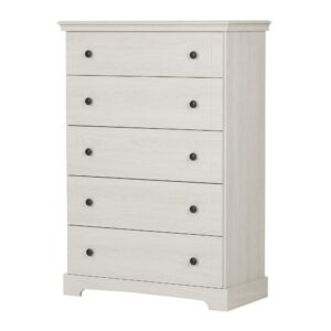 south shore avilla 5-drawer dreser, winter oak