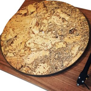 tazstudio premium slipmat- cork turntable mat for better sound support on vinyl lp record player- decorative specially designed cork [3mm thick] original art design-m4- special