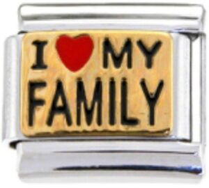 stylysh charms family i love my family enamel italian 9mm link fa033 fits traditional classic