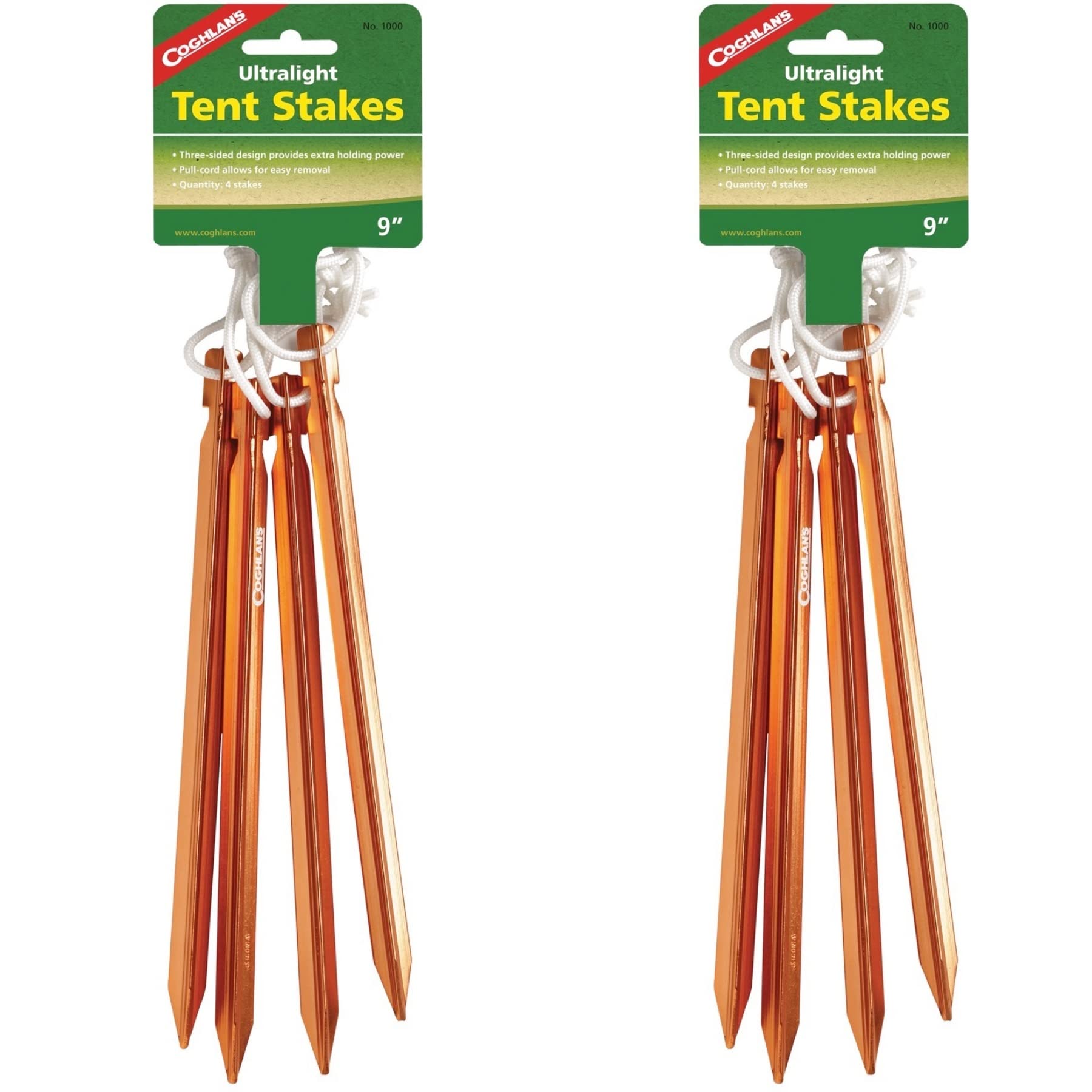 Coghlan's 4-Pack Ultralight Aluminum Tent Stakes, 9" (2-Pack)