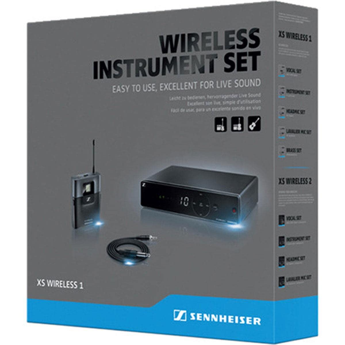 Sennheiser Consumer Audio XSW 1-CI1-A Instrument Wireless Microphone, A Range 548-572 MHz,Black