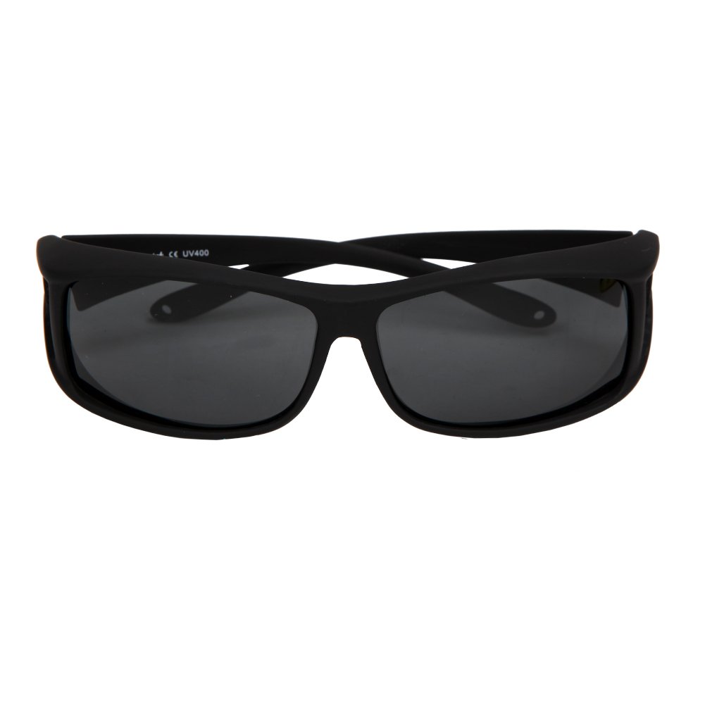 Freeprint Polarized Solar Shield Fit Over Glasses Driving Sunglasses for Men and Women, Smoke