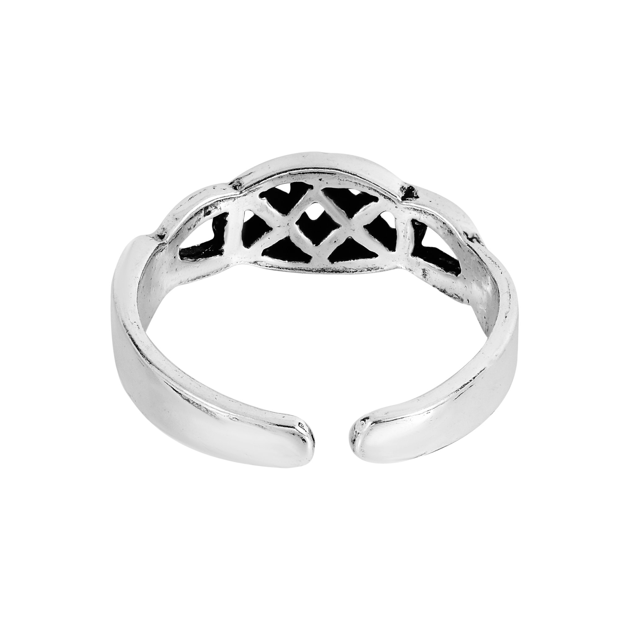 AeraVida Mystical Never-ending Celtic Knot .925 Sterling Silver Toe or Pinky Ring | Sterling Silver Toe Rings | Pinky Ring for Women | Celtic Knot Jewelry | Silver Jewelry