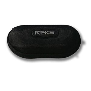 REKS ST Black WRAPAROUND I Silver Mirror Polarized lens