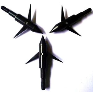 gpp 3pk 150gr black hunting 2 blades broadheads arrowhead bowfishing arrow tips