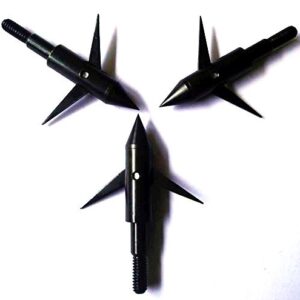 GPP 3PK 150gr Black Hunting 2 Blades Broadheads Arrowhead Bowfishing Arrow Tips