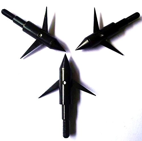 GPP 3PK 150gr Black Hunting 2 Blades Broadheads Arrowhead Bowfishing Arrow Tips