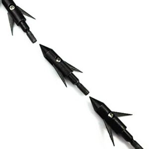 GPP 3PK 150gr Black Hunting 2 Blades Broadheads Arrowhead Bowfishing Arrow Tips