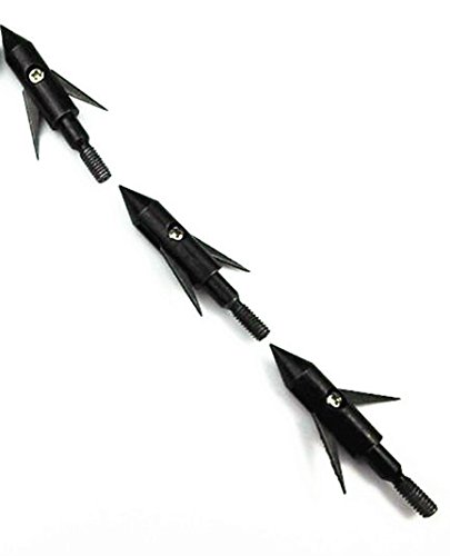 GPP 3PK 150gr Black Hunting 2 Blades Broadheads Arrowhead Bowfishing Arrow Tips