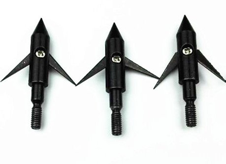 GPP 3PK 150gr Black Hunting 2 Blades Broadheads Arrowhead Bowfishing Arrow Tips