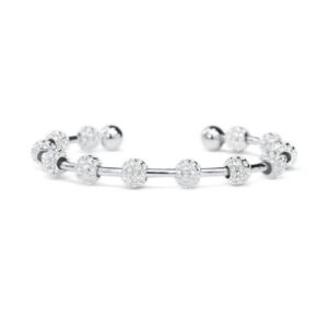 golf goddess stroke/score counter bracelet - silver golf ball bead