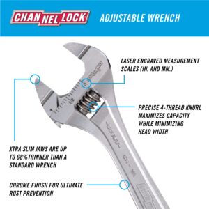 Channellock - 6 Xtra Slim Jaw Adj Wrench (806SW)