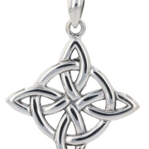 Jewelry Trends Sterling Silver Celtic Good Luck Knot Pendant