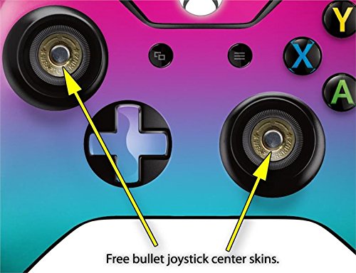 WraptorSkinz Decal Style Vinyl Skin Wrap compatible with XBOX One Original Wireless Controller Smooth Fades Neon Teal Hot Pink - (CONTROLLER NOT INCLUDED)