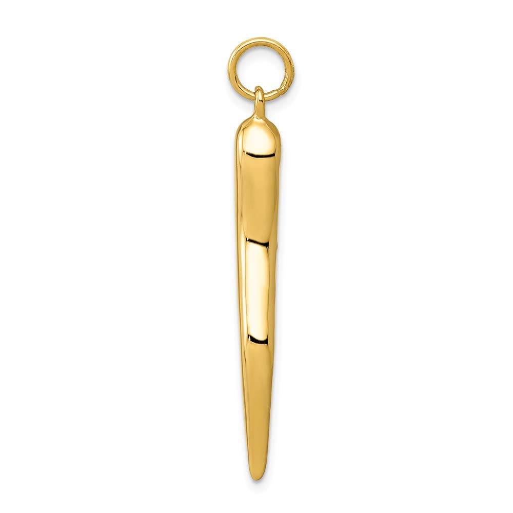 Jewels By Lux 14K Yellow Gold Large Italian Horn Charm