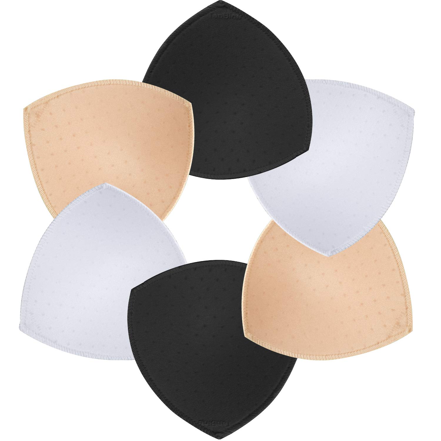 TopBine Bra Pads Inserts Triangle Sports Bra Replacement Pads Sew in Bra Cups Bra Push up for Dress Swimsuit (3 Color)