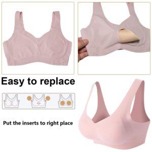 TopBine Bra Pads Inserts Triangle Sports Bra Replacement Pads Sew in Bra Cups Bra Push up for Dress Swimsuit (3 Color)