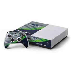 skinit decal gaming skin compatible with xbox one s console and controller bundle - officially licensed nfl seattle seahawks design