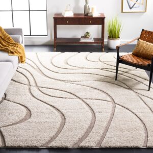 safavieh florida shag collection area rug - 8' x 10', cream & beige, non-shedding & easy care, 1.2-inch thick ideal for high traffic areas in living room, bedroom (sg471-1113)