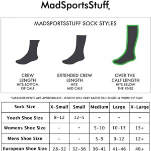 MadSportsStuff Neon Watermelon Over The Calf Socks (Neon Pink/Neon Green, Small)