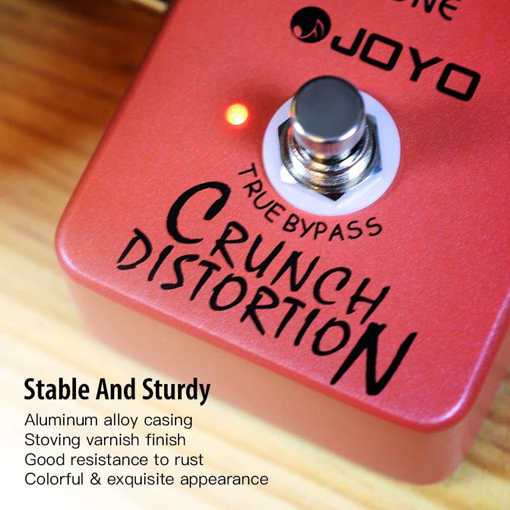 JOYO Distortion Pedal Crunch Distortion of British Classic Rock Distortion Effect for Electric Guitar - True Bypass (JF-03)