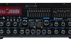 Technical Pro MM2000BT Powered Bluetooth Karaoke Mixer Amplifier Amp SD, USB