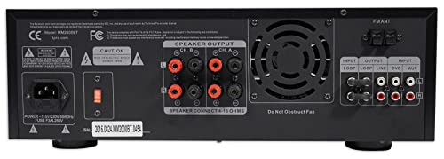 Technical Pro MM2000BT Powered Bluetooth Karaoke Mixer Amplifier Amp SD, USB