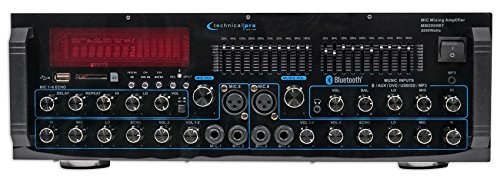 Technical Pro MM2000BT Powered Bluetooth Karaoke Mixer Amplifier Amp SD, USB