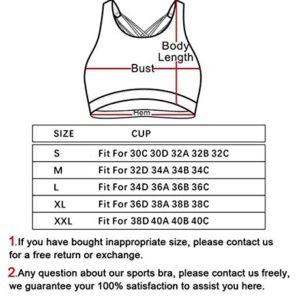 YIANNA Sports Bras for Women Cross Back Padded Sports Bra Medium Support Workout Running Yoga Bra, YA-BRA139-White-L