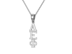 king greek alpha epsilon phi necklace 18" - sterling silver