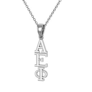 King Greek Alpha Epsilon Phi Necklace 18" - Sterling Silver