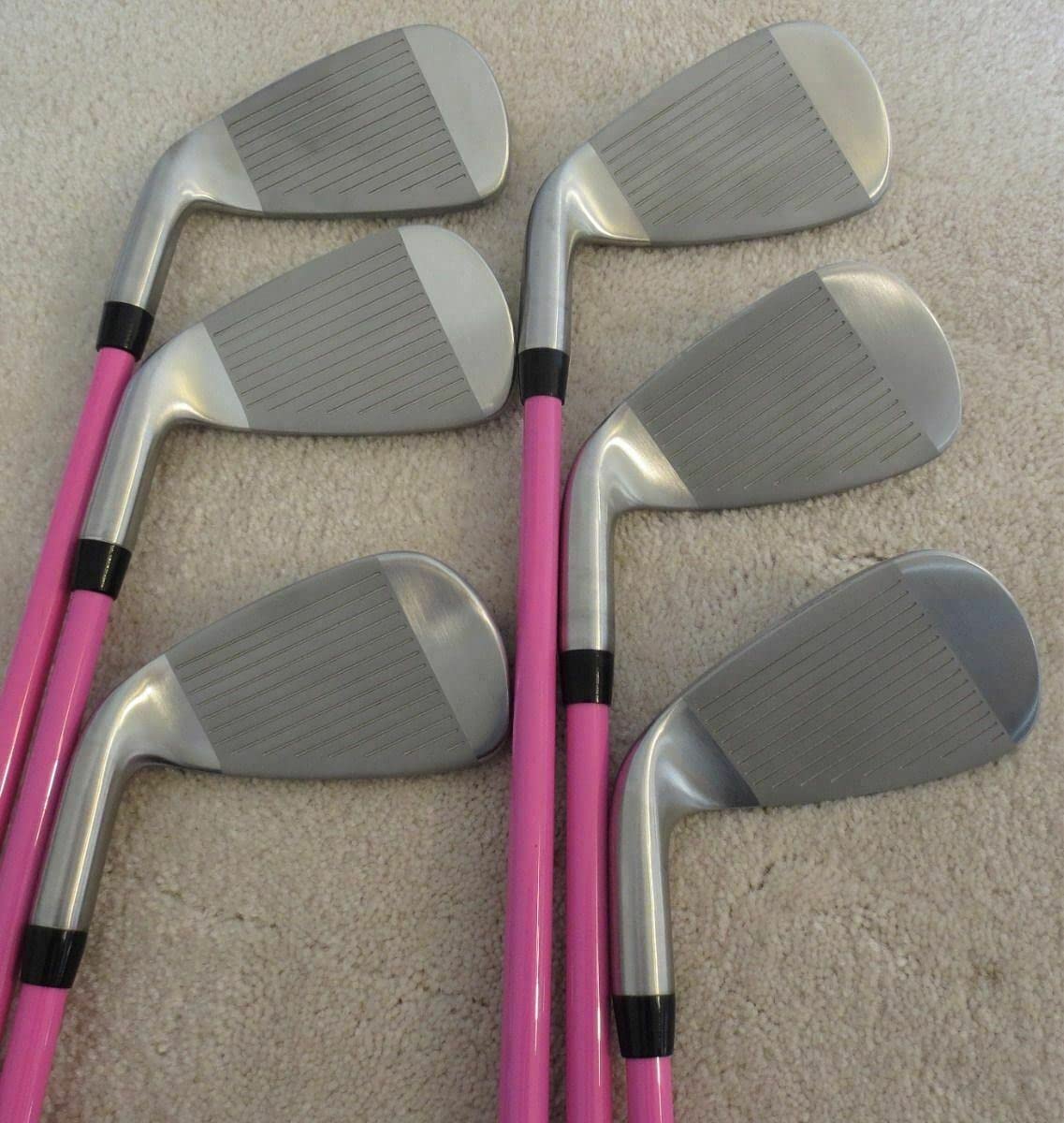 Ladies Complete Golf Club Set Driver, Fairway Wood, Hybrid, Irons, Putter & Womens Bag Pink